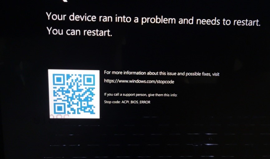 Blue Screen error code ACPI_BIOS_ERROR on Vostro 3425 and Vostro 3525 ...