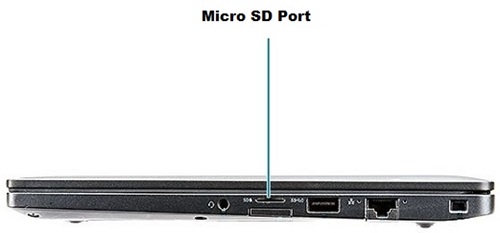 O slot de cartão SD do Latitude 7280 é compatível apenas com cartões SD ...