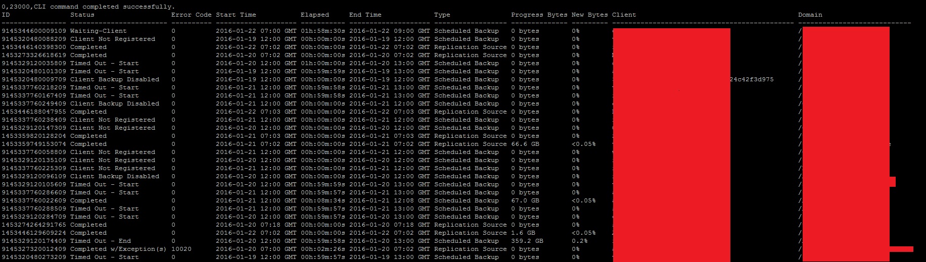 Como monitorar a atividade do client Avamar usando a linha de comando | Dell Brasil