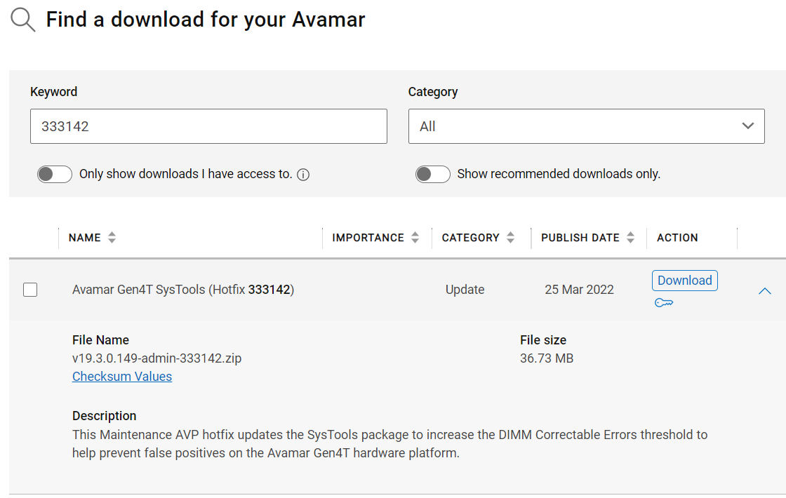Avamar：如何解决 Gen4T 系统上的主动运行状况检查中报告的 check mcelog *FAILED* | Dell 中国