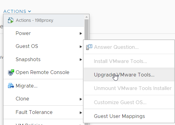 Avamar How To Upgrade Vmware Tools On Avamar Proxy Dell Canada 