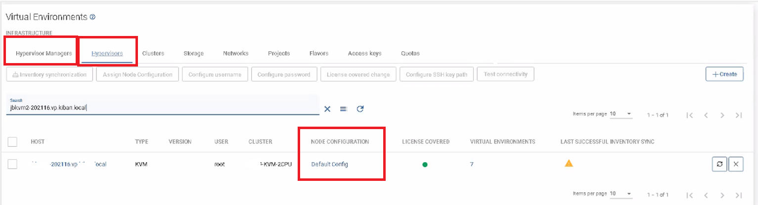vProtect: The "restore to hypervisor" option is not visible in the ...