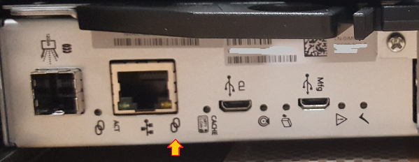 PowerVault ME4, ME5: Das Netzwerkport-Ethernetkabel ist nicht ...