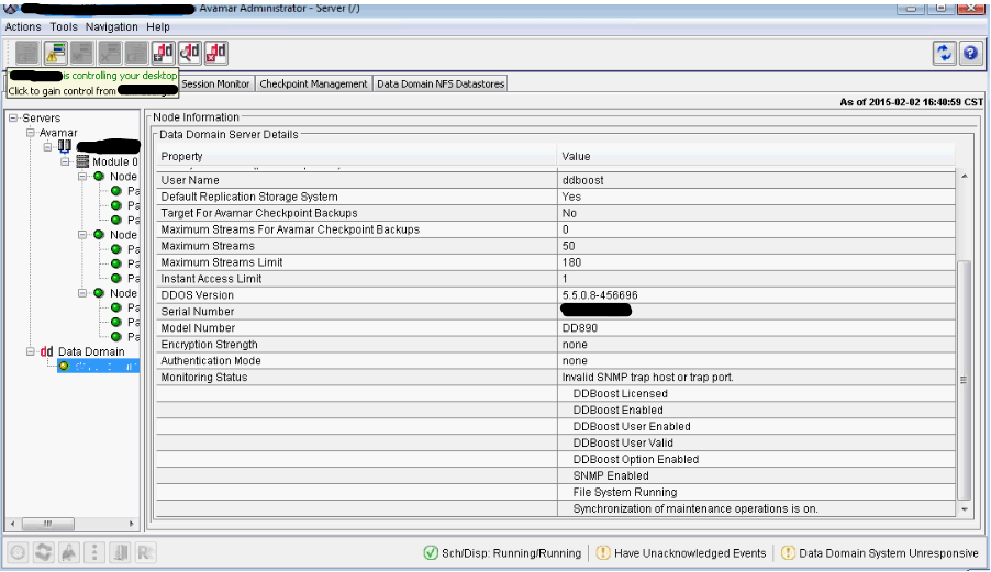 Avamar Administrator UI Reports Data Domain Status Unresponsive with ... Avamar Administrator UI Reports Data Domain Status Unresponsive with ...
