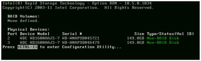 Using the Intel Rapid Storage Technology Option ROM to create a RAID 0 configuration | Dell US