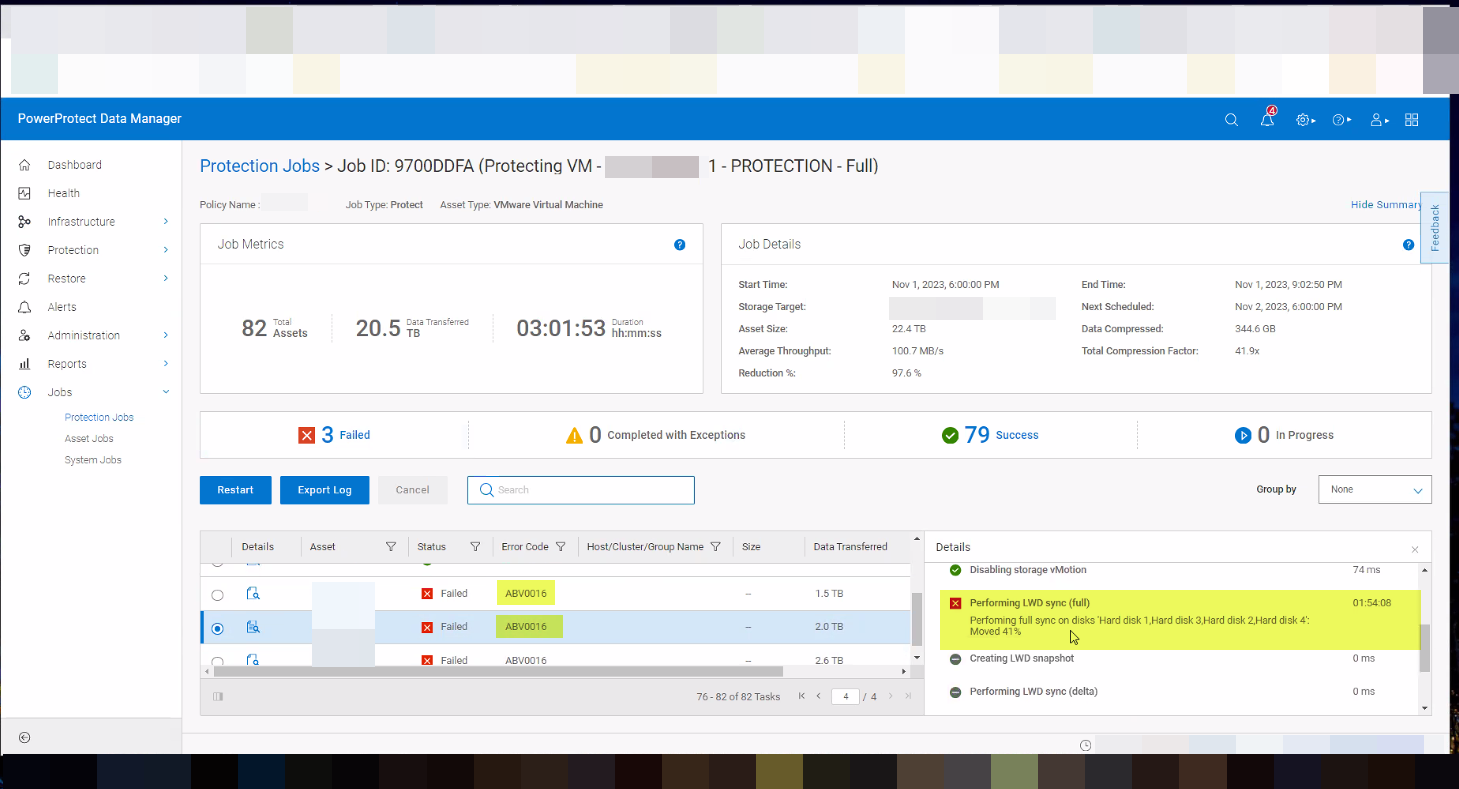 Powerprotect Data Manager Backup Fails With Error Code Abv0016 Dell Us 