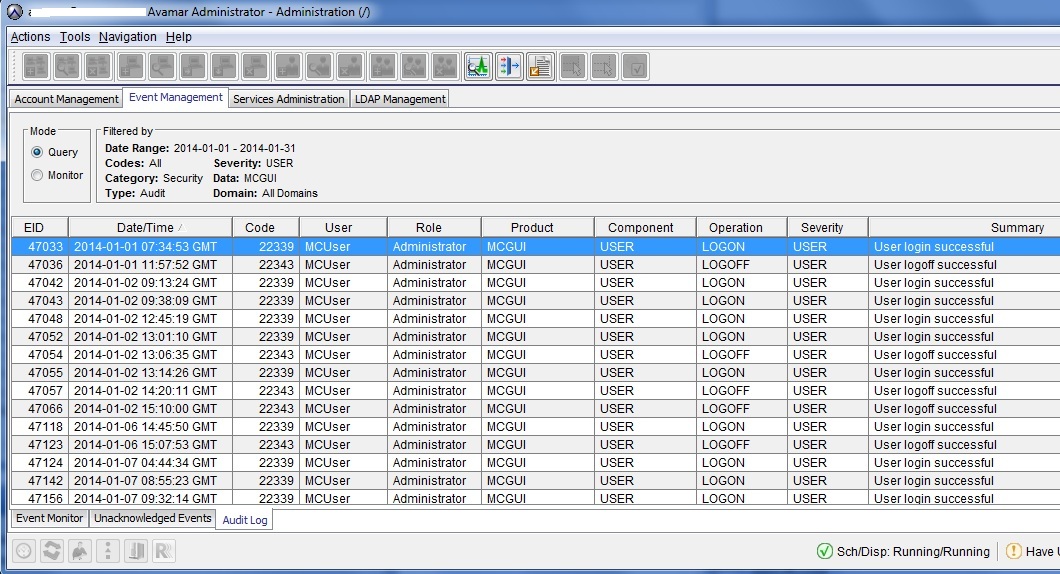 Avamar: How to identify a user or IP that logged in to the ...