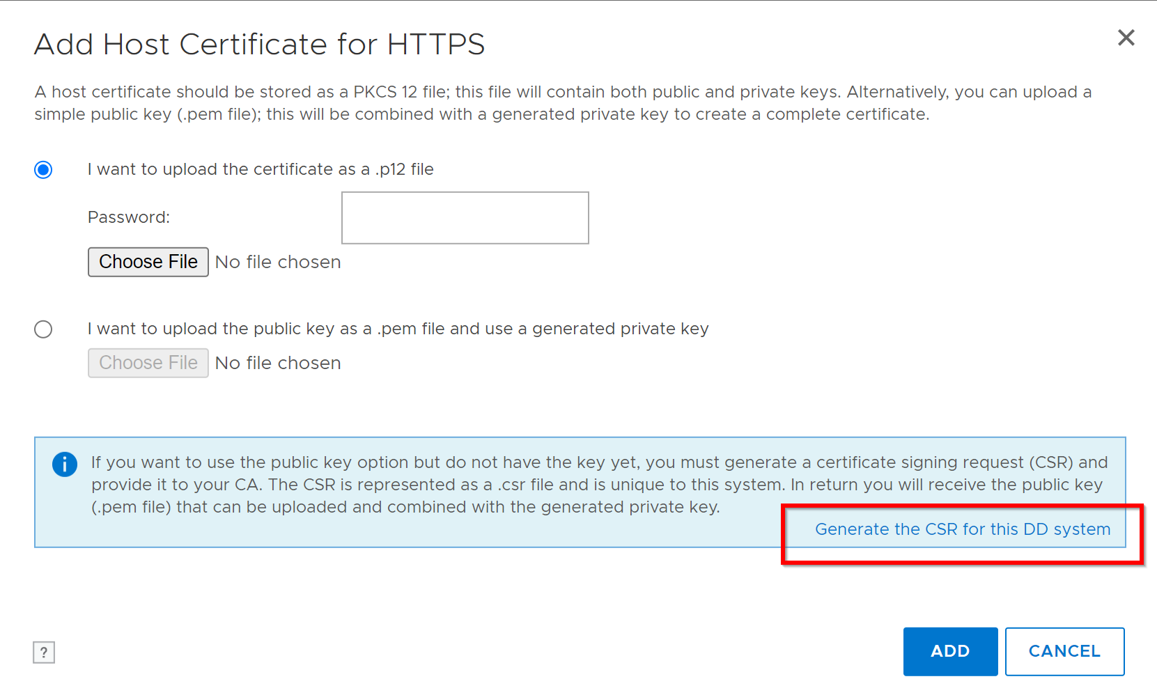 Data Domain - Managing host certificates for HTTP and HTTPS | Dell US
