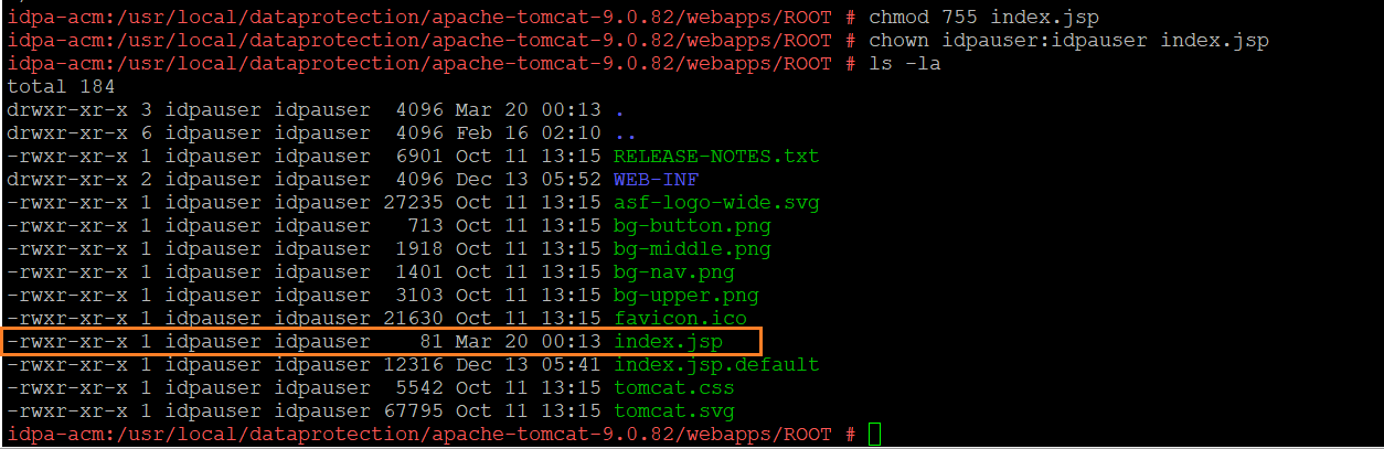 Apache Tomcat Default Installation And Or Welcome Page Installed On Idpa 276 Acm Dell India