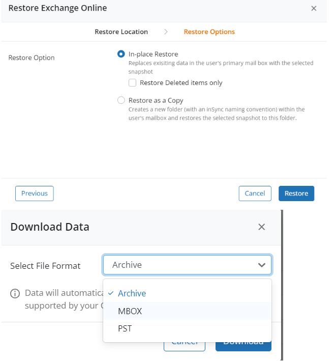ABS User Guide: Preparing the environment for successful APEX backup Exchange Online backup ...