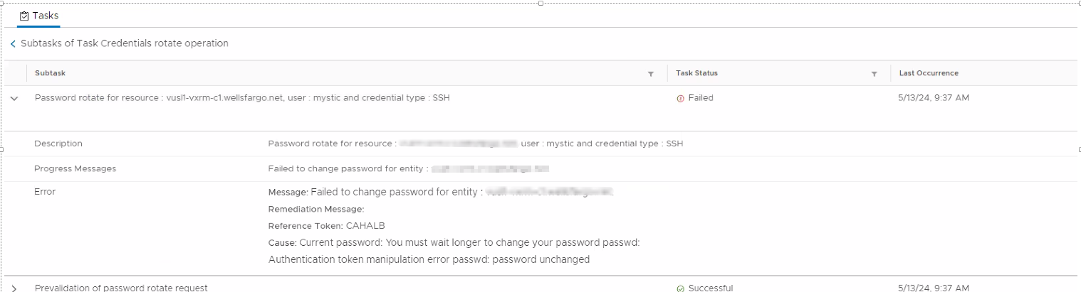 VCF on VxRail: Rotating Mystic User Account Password Fails | Dell US