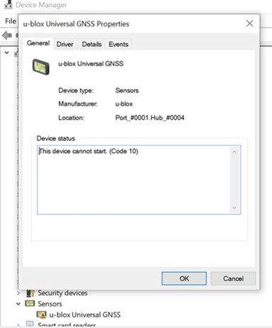 Latitude Rugged Extreme Tablet has Exclamation Mark on U-blox GPS In Device Manager | Dell Cook ...