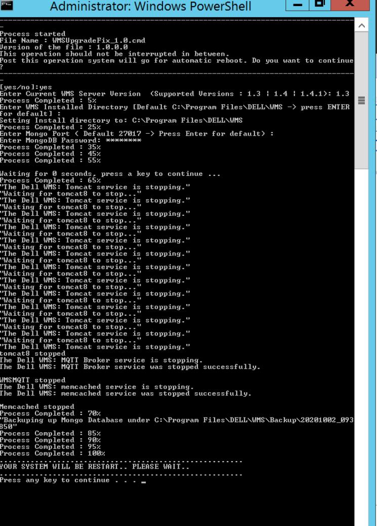 Wyse Management Suite Private Cloud Displays Error "Upgrade ...