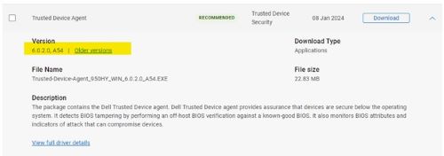 Dell Trusted Device Product Life Cycle: End of Version Support Plan ...