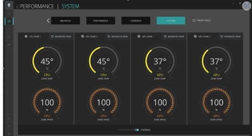 Fan Speed Offset Configuration on Performance Page in Alienware Command ...