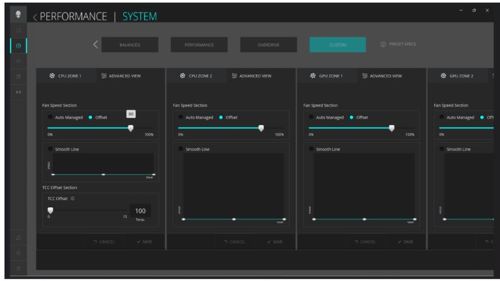 Configuración del desplazamiento de la velocidad del ventilador en la ...