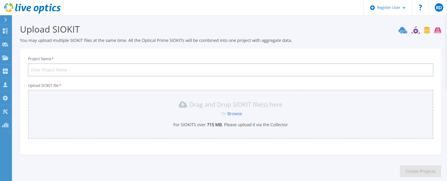 Live Optics | Upload an SIOKIT file from the Live Optics web portal ...