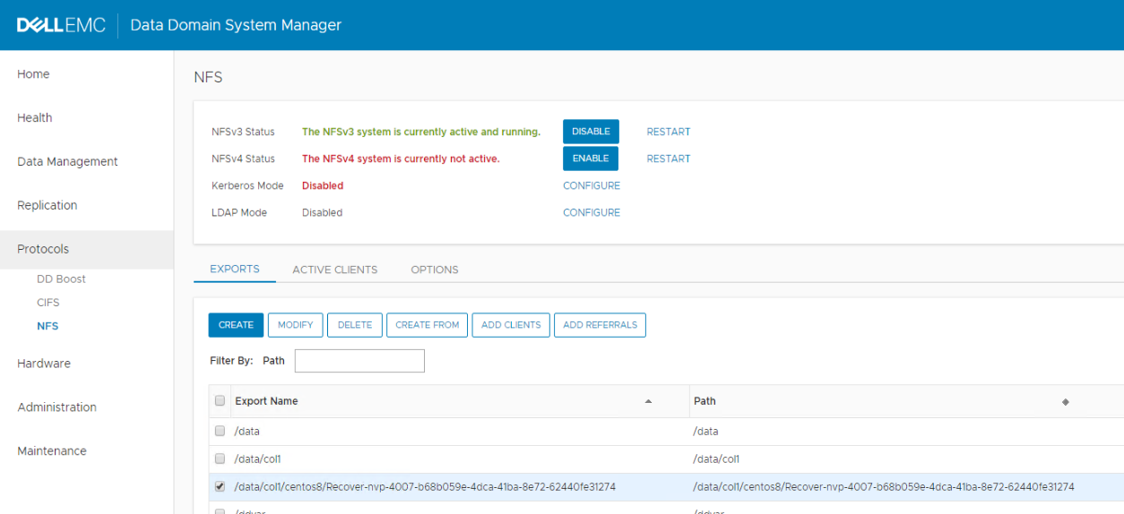 NVP vProxy: Instant VM Restore left behind NFS mounts on Data Domain ...