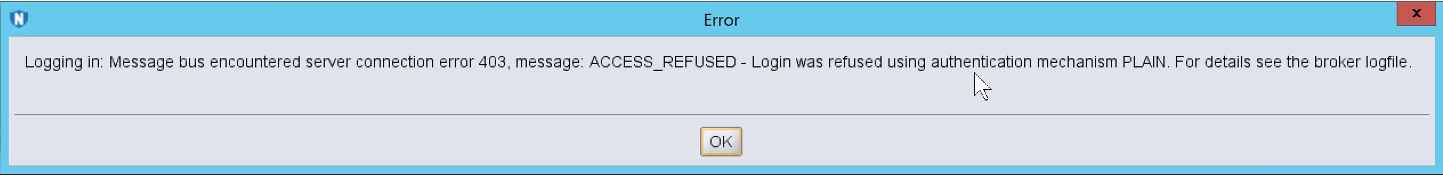 Nmc When Trying To View Policies Monitoring Window Reports Logging In Message Bus Encounter