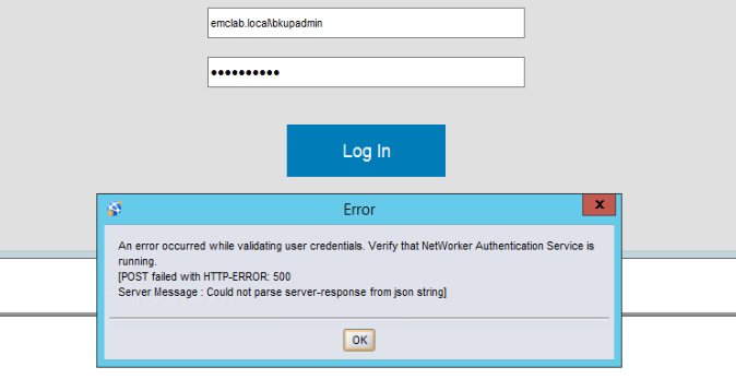 Networker Ad Over Ssl Ldaps Nmc Login Fails With Post Failed With Error 500 Dell Us 