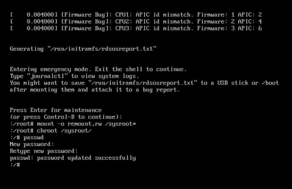 Scg How To Reset The Linux Root Password On Secure Connect Gateway Version 5 X Dell Us