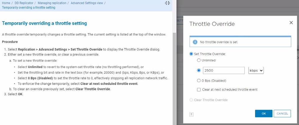Data Domain : replication throttle works incorrectly and never changed ...