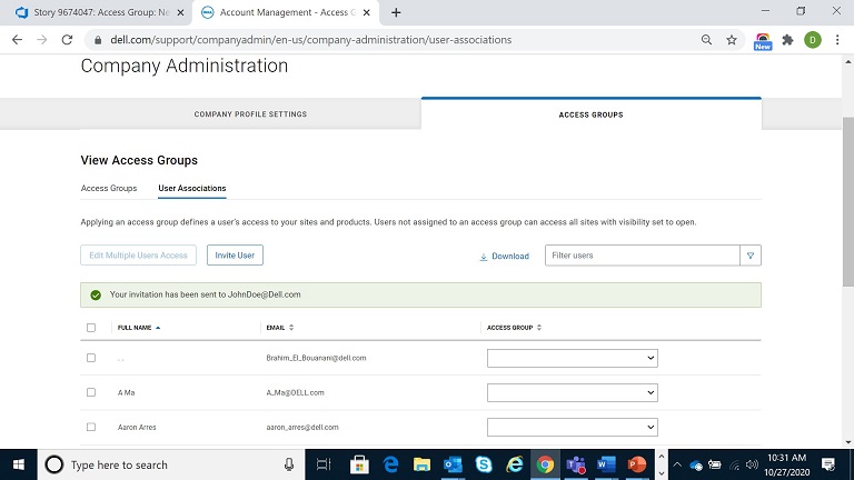 Company Administration - Create and Manage Access Groups | Dell US