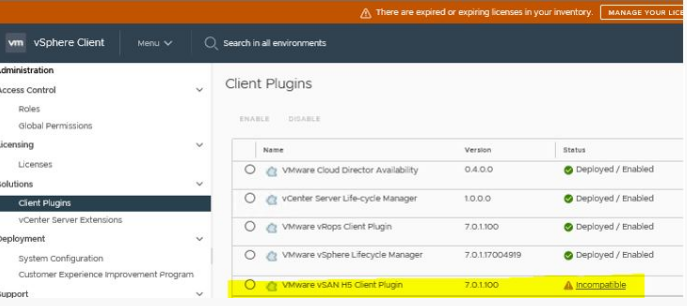 How To Disable A Vmware Plugin In Vcenter Server Appliance Dell Us