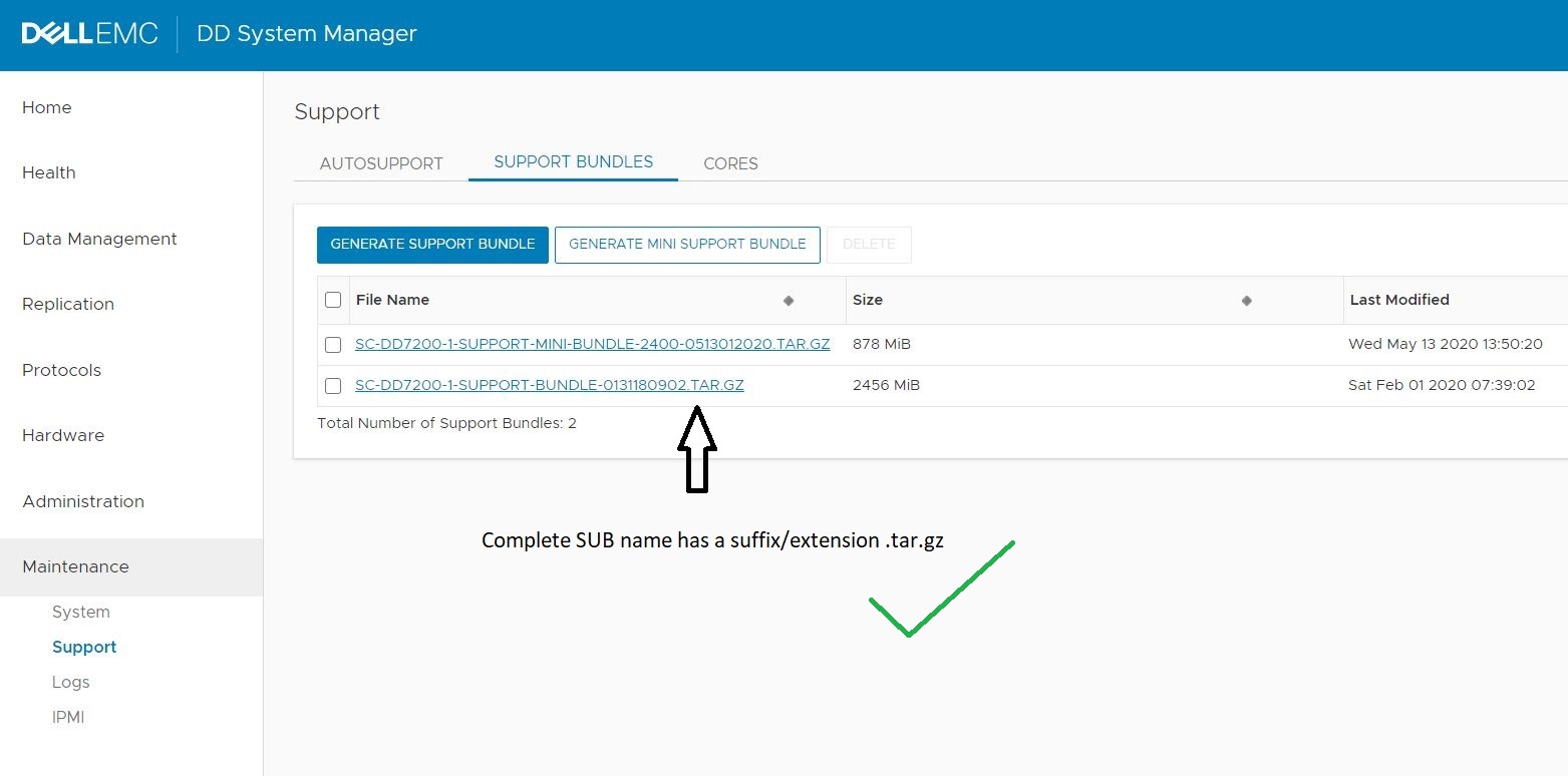 How to Generate a Support Bundle Using Data Domain UI | Dell US