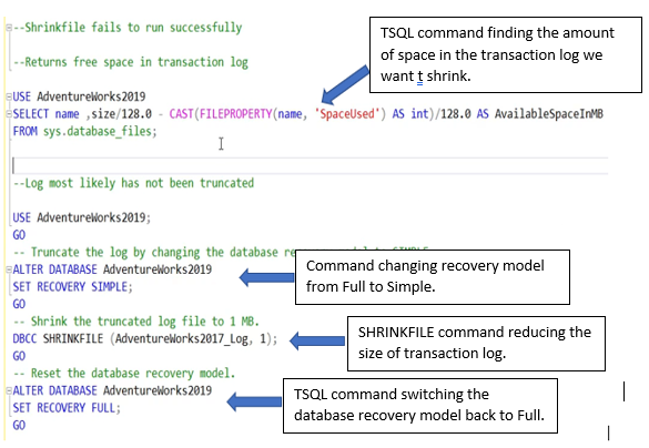 Microsoft SQL Server Shrinking Database Transaction Log | Dell US