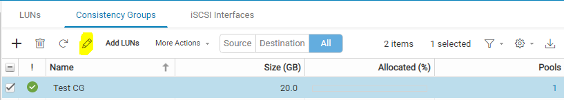 Dell Unity How To Remove An Existing Lun From A Consistency Group User Correctable Dell Us