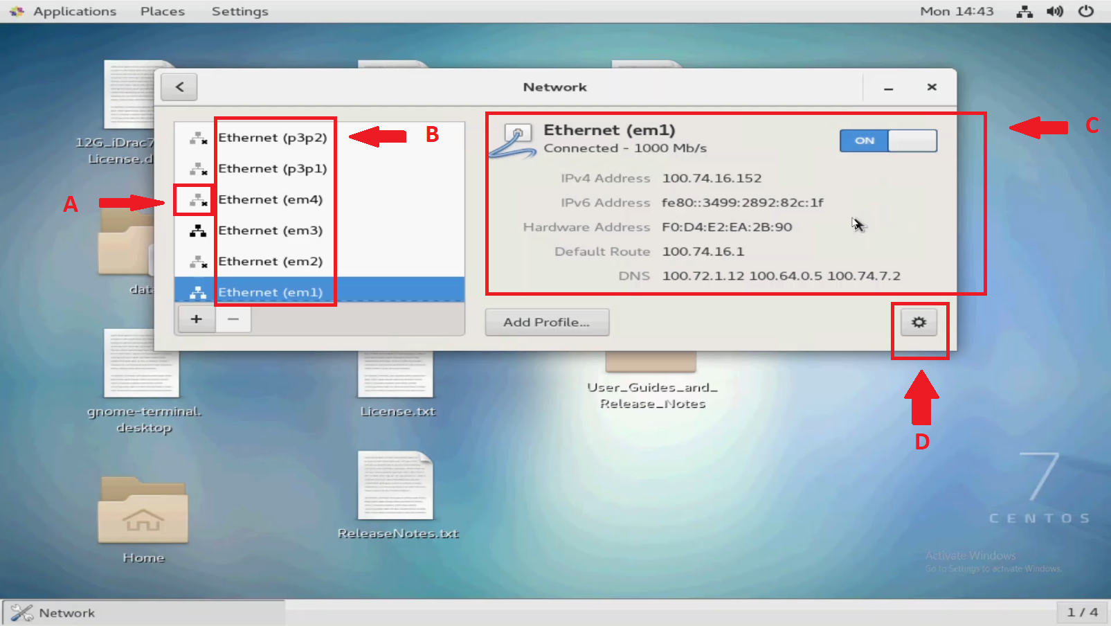 Establishing a Network Connection using Static IPs in Support Live ...