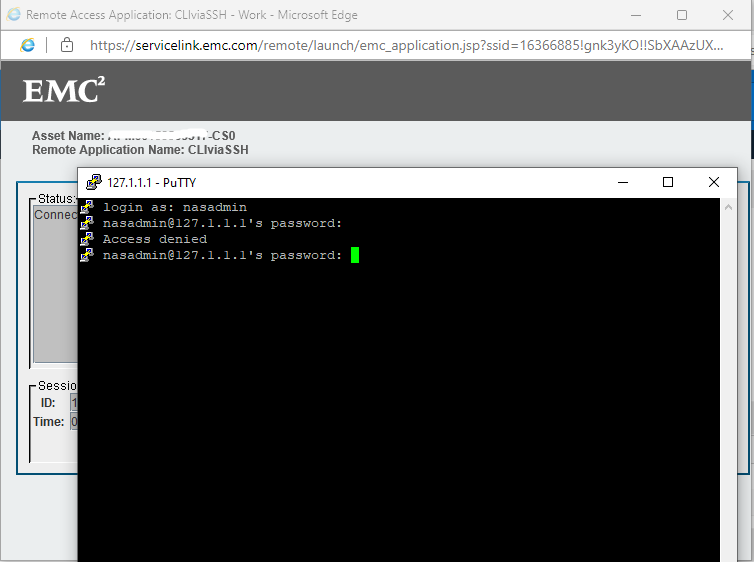 VNX: Connecting to control station using its credentials getting access ... VNX: Connecting to control station using its credentials getting access ...