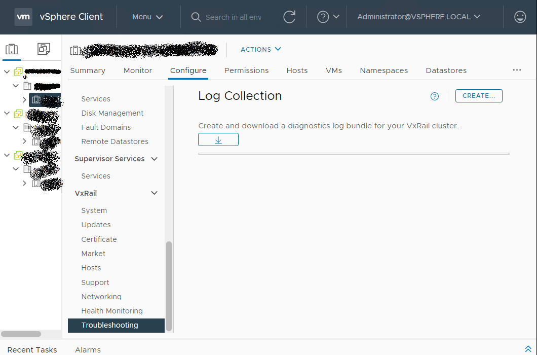Dell EMC VxRail: The VxRail Log bundle cannot be downloaded. | Dell US