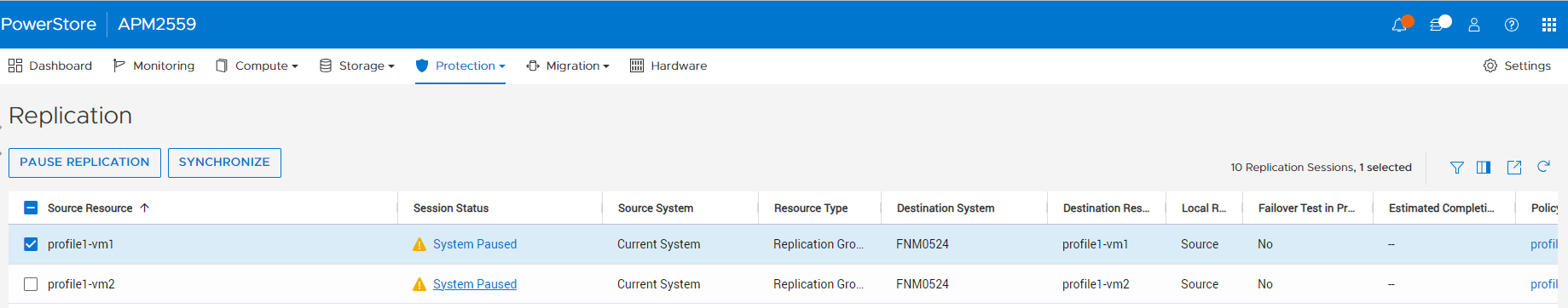 PowerStore: vVol replication enters System Paused state with error ...