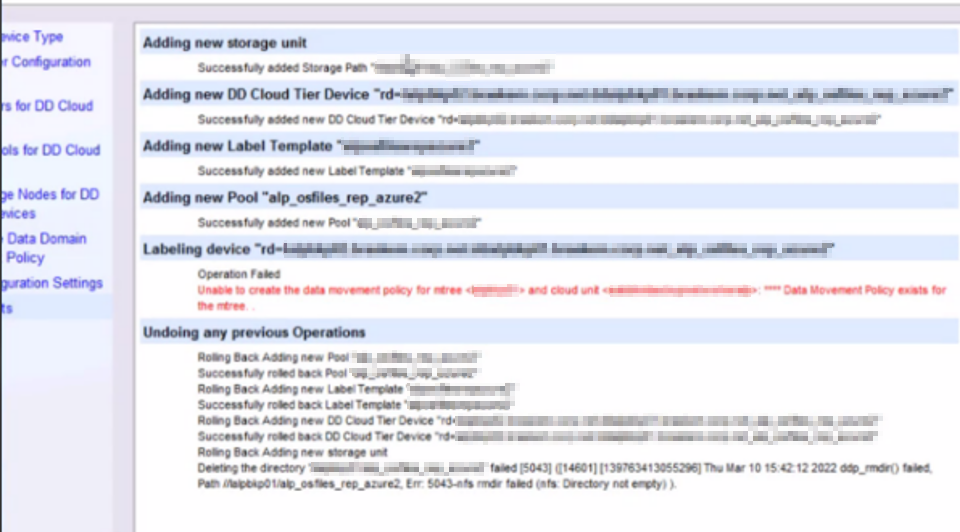 NetWorker: Error Creating Cloud Tier Device "Data Movement Policy ...