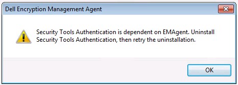 Dependency Error During Uninstall of Dell Data Security (Formerly Dell ...