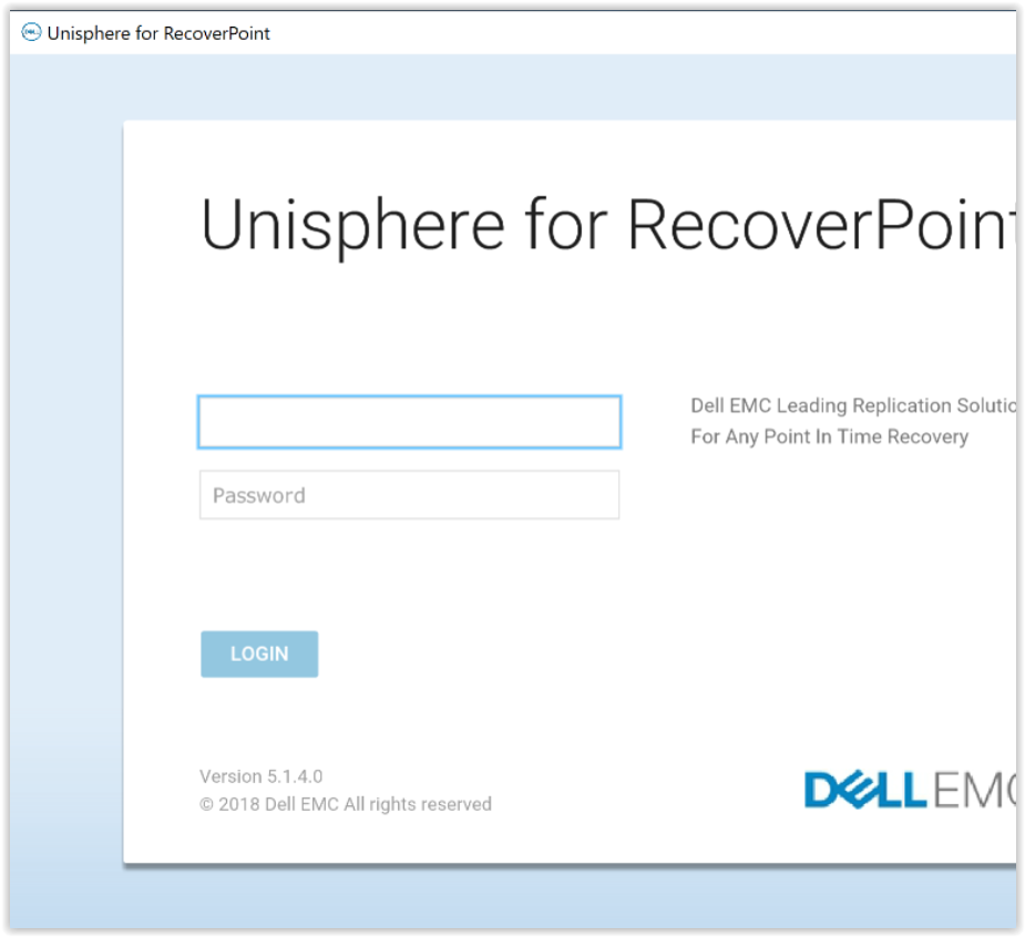 RecoverPoint: How to use RecoverPoint Graphical User Interface when ...