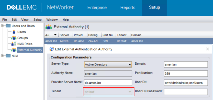 NetWorker: AD user fails to log in through VCUI Interface but succeeds ...
