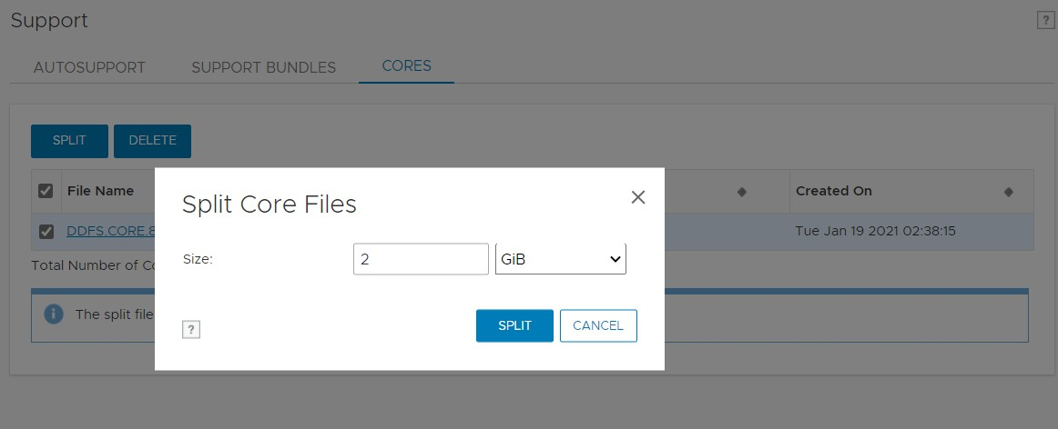 Data Domain: Split and Download Core file using DD GUI on DDOS 7.x ...