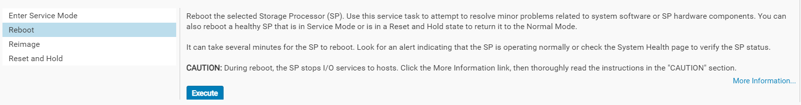 Dell EMC Unity: How to Insert and Bring Out an SP out of service mode ...