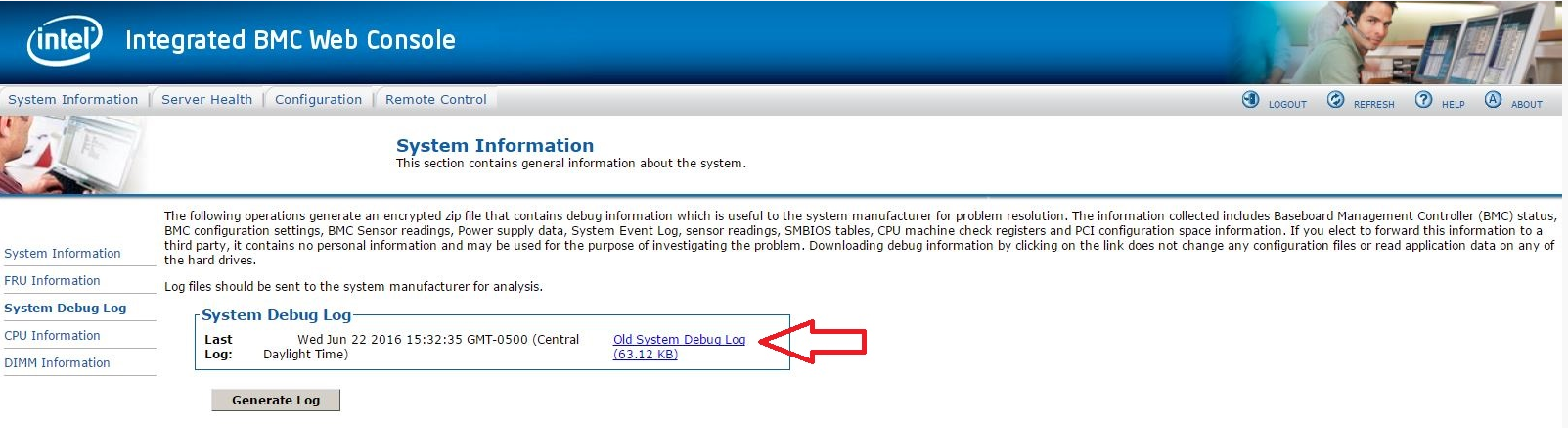 Generate System Debug Log Bundle On A Vxrack Controller Kylin Server