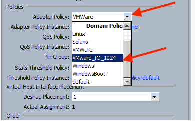 How to change the IO throttle value in the vHBA of a service profile in ...