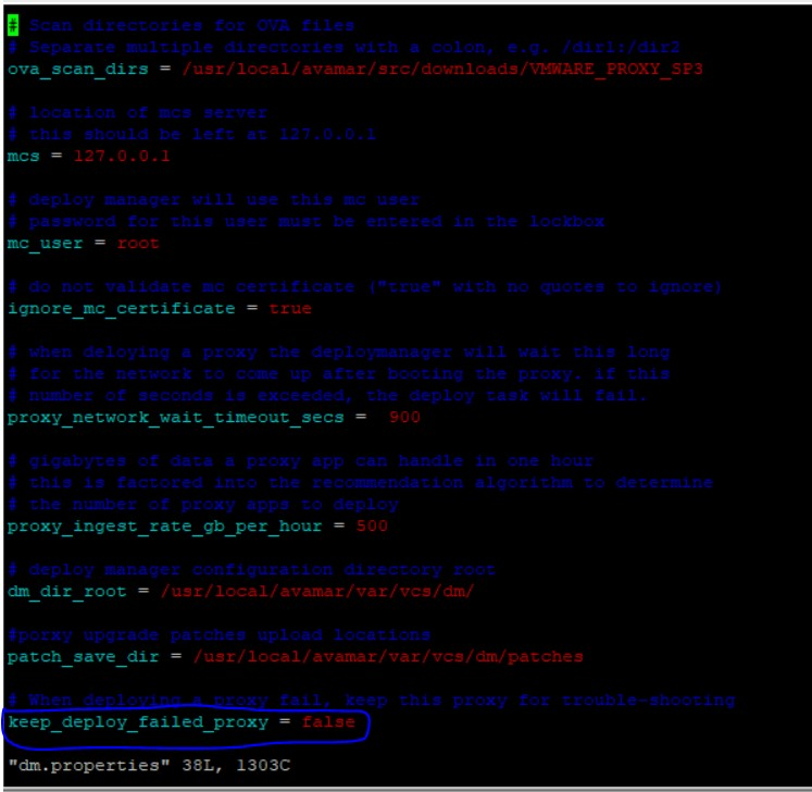 Steps to retain the Proxy on the vCenter even after the Proxy Deployment Manager fails to deploy ...