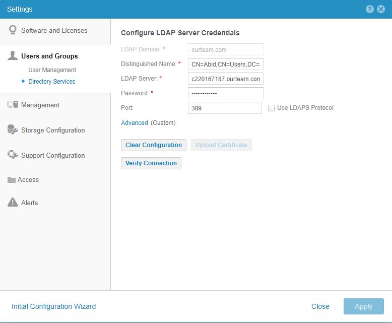 Dell Emc Unity Gui를 통해 Unity 인증을 위해 Ldap 사용자그룹을 추가하는 방법사용자 수정 가능 Dell 대한민국