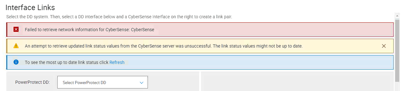 PowerProtect: CyberSense, çoklu bağlantı yapılandırmasında ağ ...