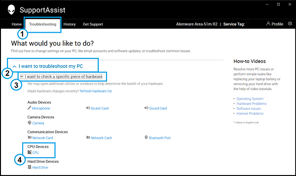 Resolving a High Temperature or Overheating Issue on Alienware ...