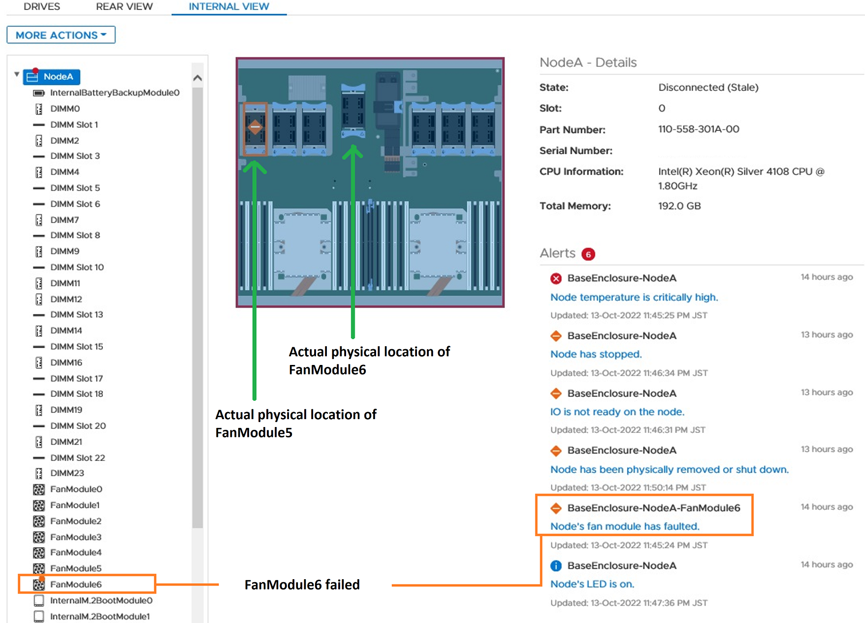 PowerStore: Fan Modules are displayed in the wrong order within PowerStore Manager Hardware ...