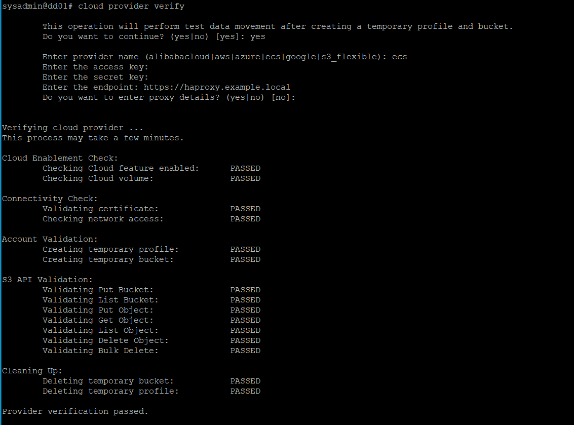 Configure ECS Cloud tier with Data domain | Dell India