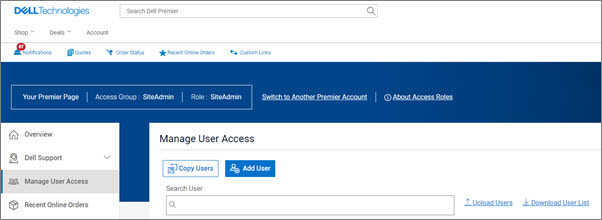 Premier: User Access Management | Dell US